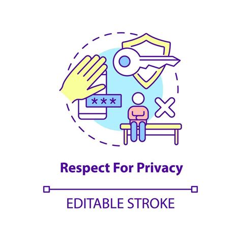 Respect For Privacy Concept Icon Image Of Healthy Relationships Abstract Idea Thin Line