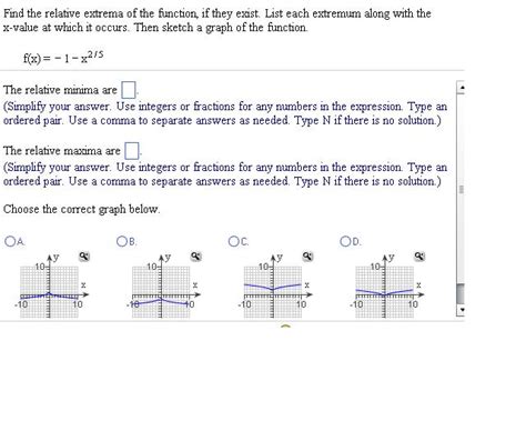 Solved Find The Relative Extrema Of The Function If They