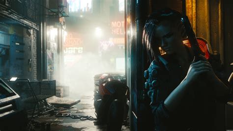 Wallpaper Cyberpunk 2077 Girl Gun Street Cyberpunk 2077 Wallpaper