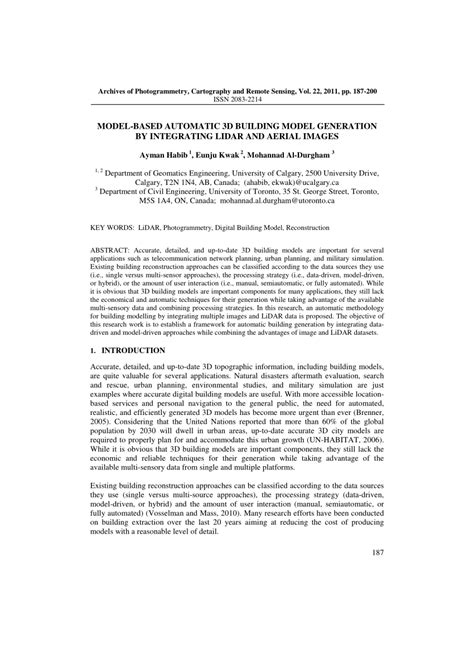 Pdf Model Based Automatic 3d Building Model Generation By Integrating