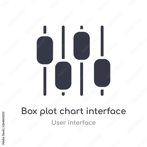 box plot chart interface outline icon isolated line vector illustration from user interface
