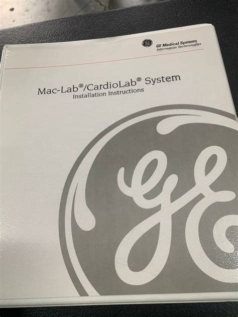 Ge Installation Instructions For Mac Lab Cardiolab System Puma Export Inc