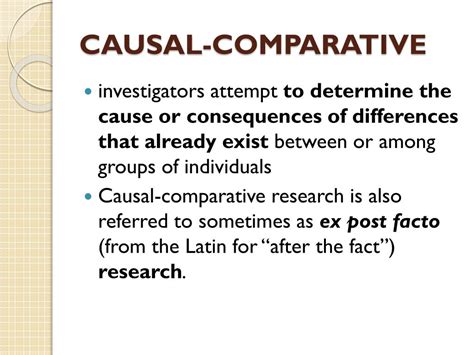 PPT CAUSAL COMPARATIVE PowerPoint Presentation Free Download ID 2971061