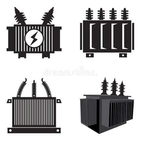 High Voltage Electrical Transformer Icon Stock Vector Illustration Of