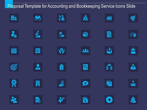 Proposal Template For Accounting And Bookkeeping Service Icons Slide