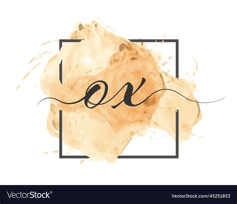 Calligraphic Lowercase Letters O And X Royalty Free Vector