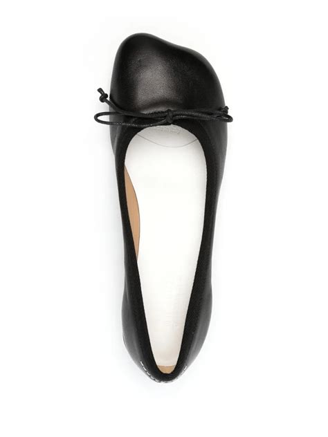 Mm6 Maison Margiela Anatomic Leather Ballerina Shoes Black Farfetch