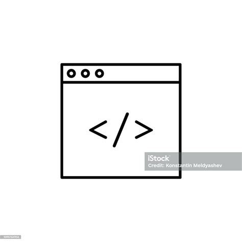 코딩 Html 프로그래밍 아이콘 웹 디자인 개발의 간단한 개요 벡터 Ui와 Ux 웹사이트 또는 모바일 응용 프로그램에 대 한 아이콘을 설정 Java 프로그래밍 언어에 대한