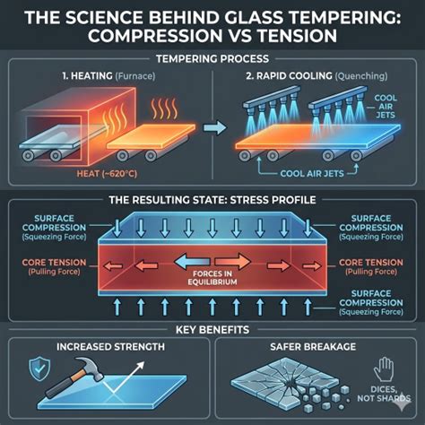 Glass Tempering Process Explained How Tempered Safety Glass Is Made