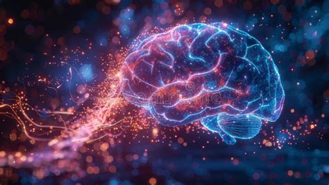 Futuristic Neural Network Visualization Generative Ai Stock Illustration Illustration Of