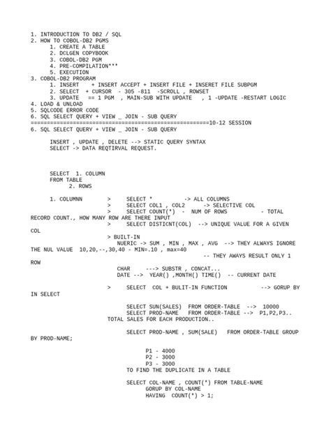 Db2 Class 12 Pdf Ibm Db2 Sql