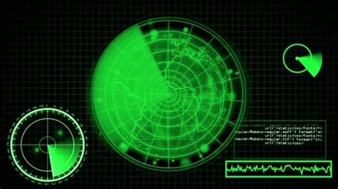 Green Color Radar On Black Background R Stock Video Pond5