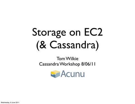 Storage On Ec2 And Cassandra Cassandra Workshop Berlin Buzzwords Ppt