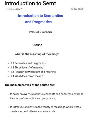 Semantics And Pragmatics It Is The Scientific Study Of Meaning In The Linguistic System In