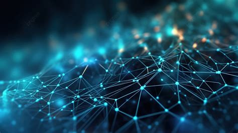 3d Rendered Tech Background Abstract Lines And Dots Forming An Internet Network Connected Dots