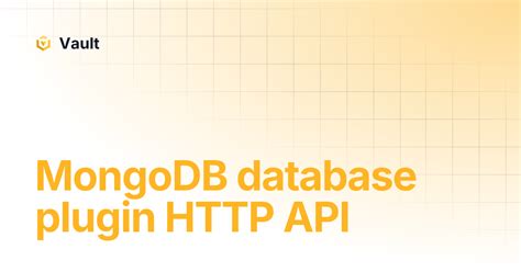 Mongodb Database Plugin Api Vault