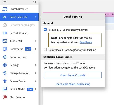 Using Local Testing On Live With Network Restrictions Such As Proxy Browserstack Docs