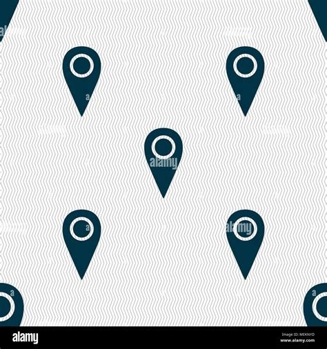 Map Pointer Icon Sign Seamless Abstract Background With Geometric Shapes Vector Illustration