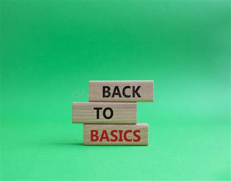 Back To Basics Symbol Concept Word Back To Basics On Wooden Blocks Beautiful Green Background