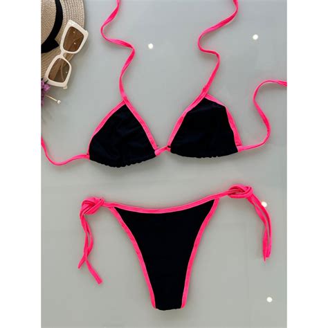 Biquini Bronzeado Moda Praia Fio Dental Marquinha Shopee Brasil