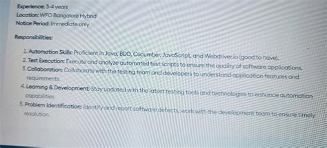 Sneh Gupta On Linkedin Bengaluru Helpinghands Jobs Switch Seleniumtesting Experiencedjobs