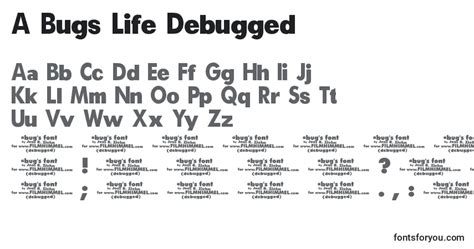 A Bugs Life Debugged Font Download For Free Online