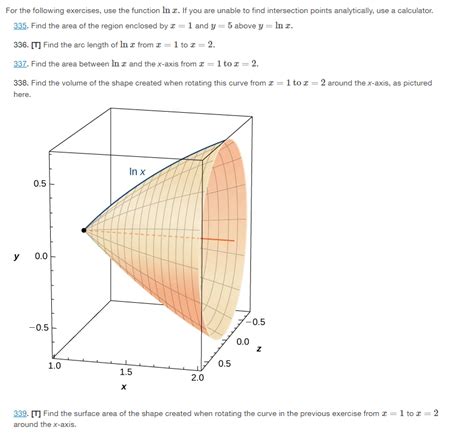 Solved For The Following Exercises Use The Function Lnx If Chegg Com