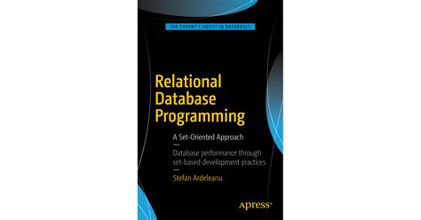 cover relational database programming a set oriented approach [book]