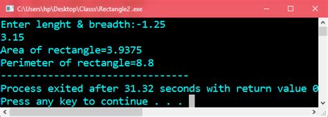 Calculate Area And Perimeter Of The Rectangle In C Program