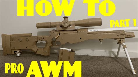 Pull To Eject How To Make AWM Cardboard Sniper Gun DIY Homemade Rifle Easy PUBG AWP Part 1