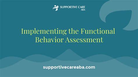 Components Of A Functional Behavior Assessment Template
