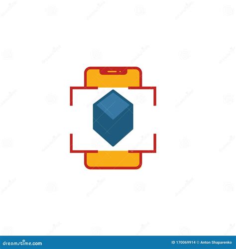 Augmented Reality Icon Flat Creative Element From Visual Device Icons Collection Stock