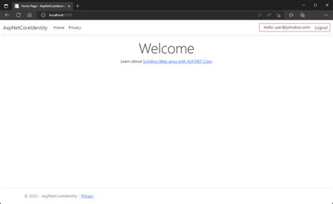 Aspnet Core Identity Registration Login And Logout Dev Community