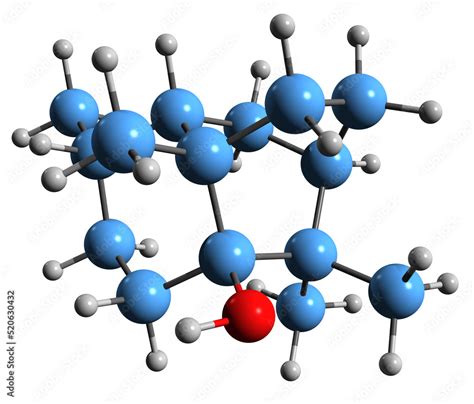 3d Image Of Patchoulol Skeletal Formula Molecular Chemical Structure Of Patchouli Alcohol