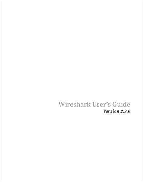 Wireshark User S Guide Pdf Expert Training