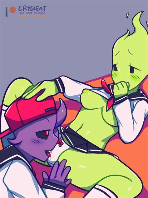 Rule 34 2girls Backwards Baseball Cap Black Sclera Bow Panties Crybleat Cunnilingus Through