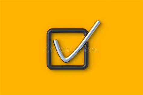 Checkmark In Checkbox Made Of Metallic Wire Vote Concept Stock