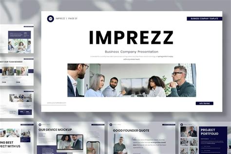 Шаблон Powerpoint для бизнес презентации Imprezz Шаблоны презентаций
