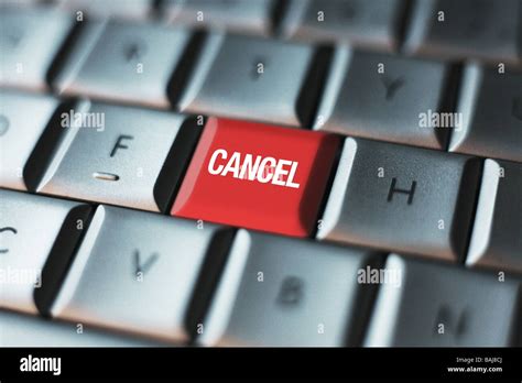 Cancel Button On A Computer KeyBoard Stock Photo Alamy