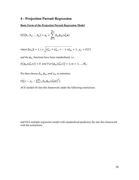 4 Projection Pursuit Regression