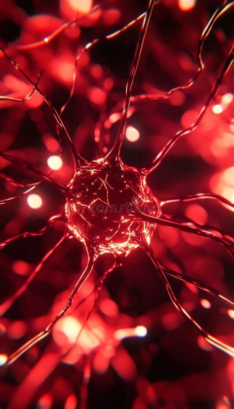 Dynamic Red Abstract Background Showcasing Neural Networks And Radiant Light Beams In Digital