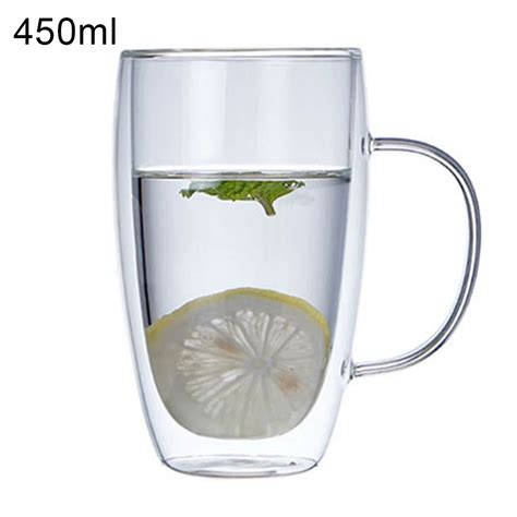250 350 450 мл Портативный прозрачный Стекло стакана воды Кофе кружка с двойными стенками