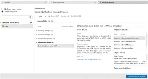 Azure Sql Managed Instance Migration Data Migration Assistant Dma Assess On Premises Sql