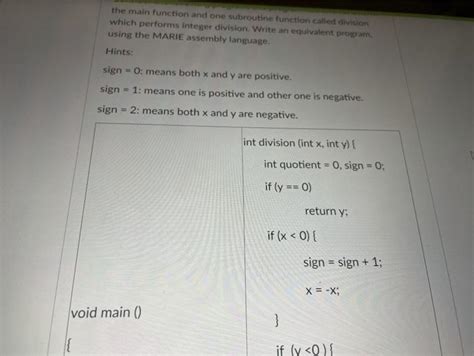 Solved The Main Function And One Subroutine Function Called