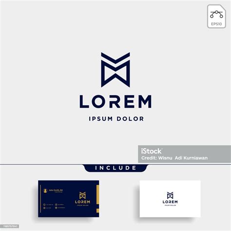 편지 M Mw Wm 모노그램 아이콘 디자인 최소 0명에 대한 스톡 벡터 아트 및 기타 이미지 0명 World Championship 개념 Istock