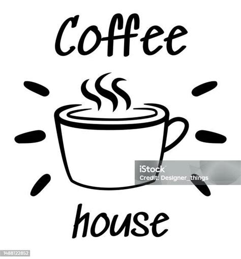 커피잔 레터링 갈 커피에 대한 문구 타이포그래피 인용문 디자인 서예 스타일 뜨거운 음료 가게 프로모션 검은색에 대한 스톡 벡터 아트 및 기타 이미지 Istock