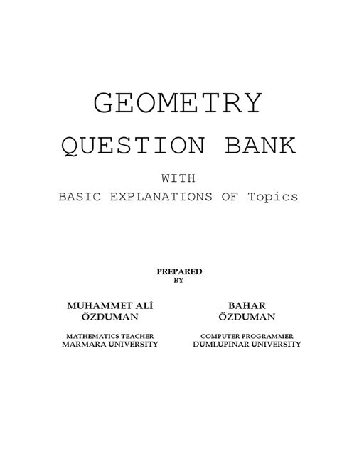 Geometry Problem Book Pdf Triangle Angle