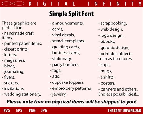 Split Font Svg Split Monogram Svg Split Alphabet Svg Split Etsy