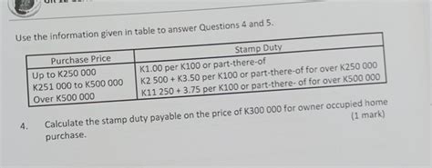 use the information given in table to answer questions 4 and 5 begin{ta