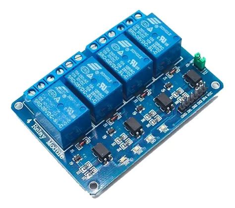 Módulo De Relé De 4 Canais 5v 10a Arduino Pic Avr Mercadolibre